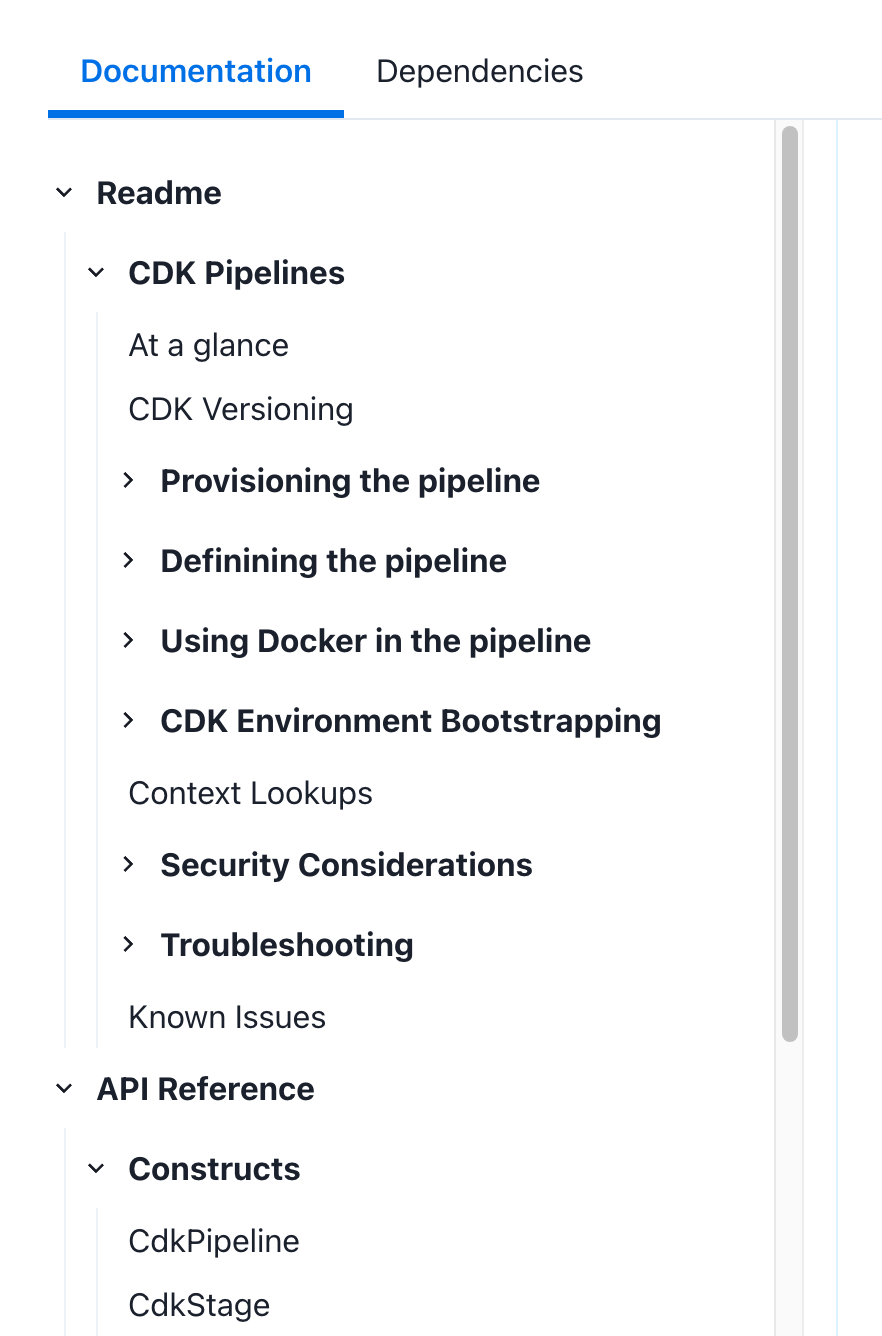 Expand only 1st and 2nd level items in the navigation menu · Issue #653 · cdklabs/construct-hub ...