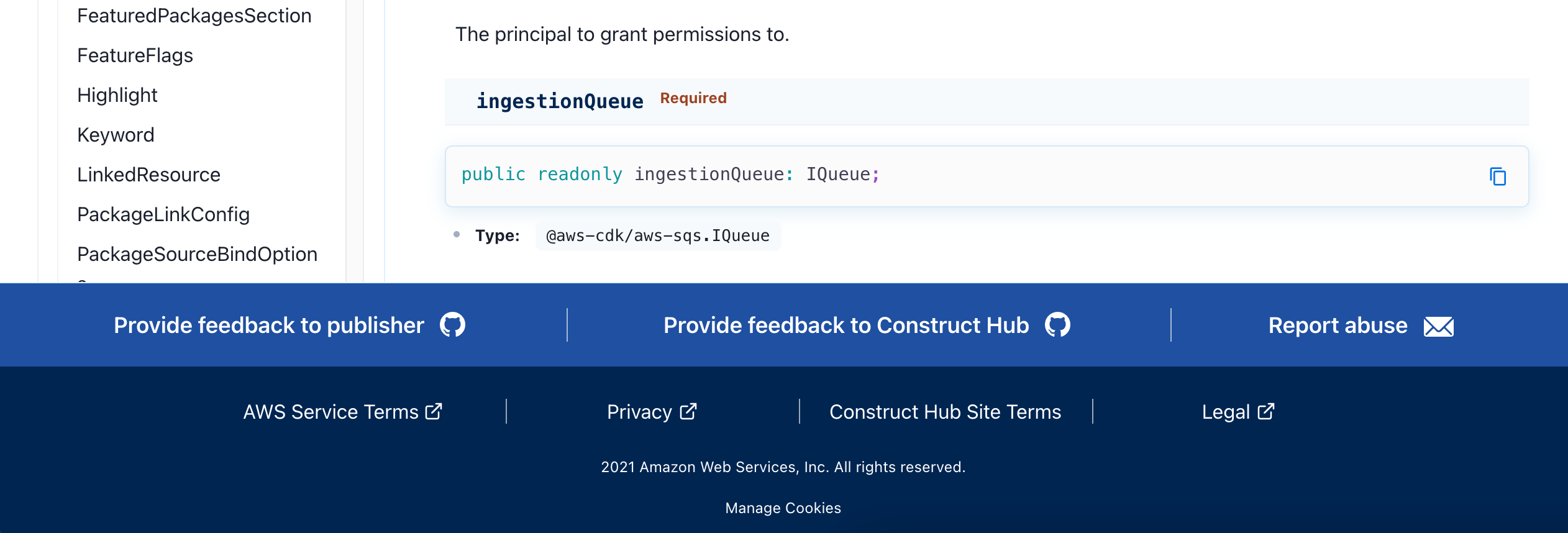 chore: merge from dev by Chriscbr · Pull Request #806 · cdklabs/construct-hub-webapp · GitHub
