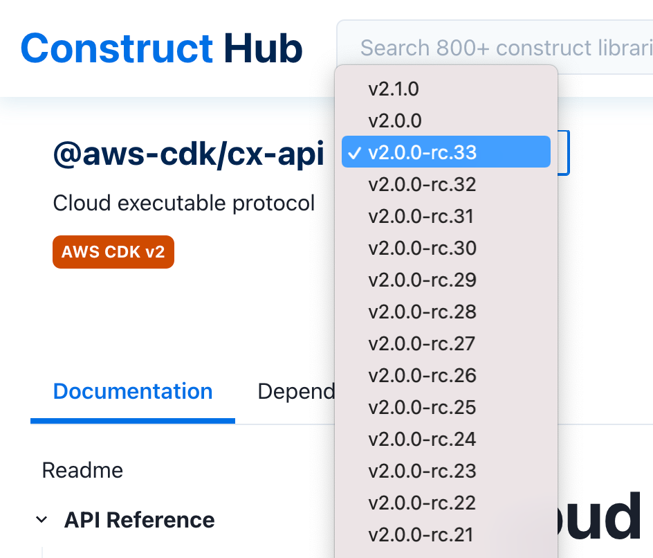 Add support to all versions of all packages · Issue #517 · cdklabs/construct-hub-webapp · GitHub