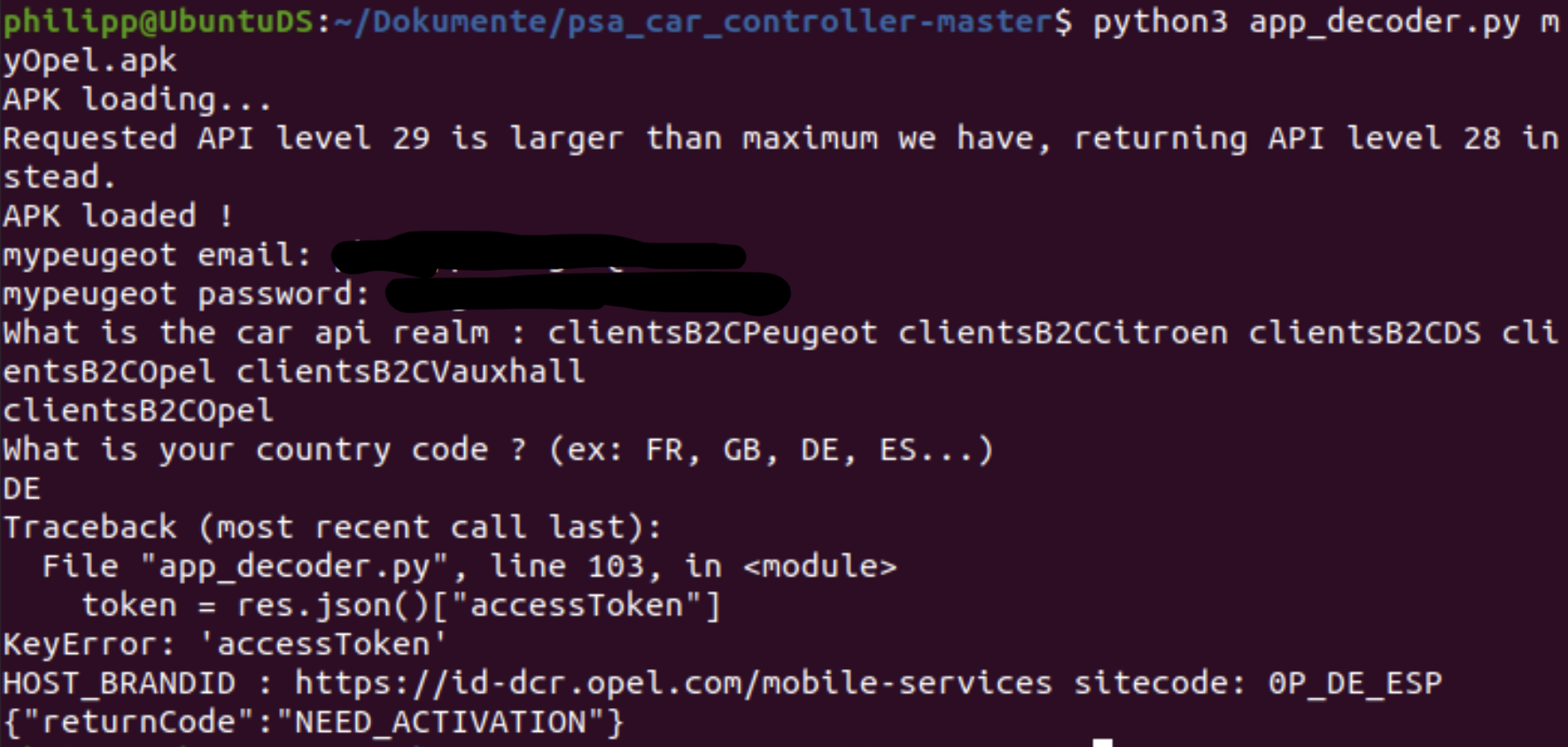 Numpy failure · Issue #20 · flobz/psa_car_controller · GitHub