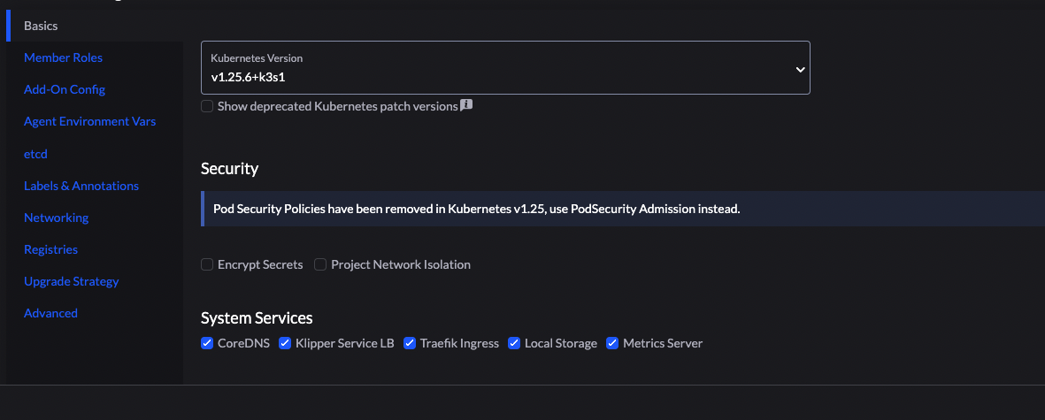 PSA: Update PSA default · Issue #8032 · rancher/dashboard · GitHub