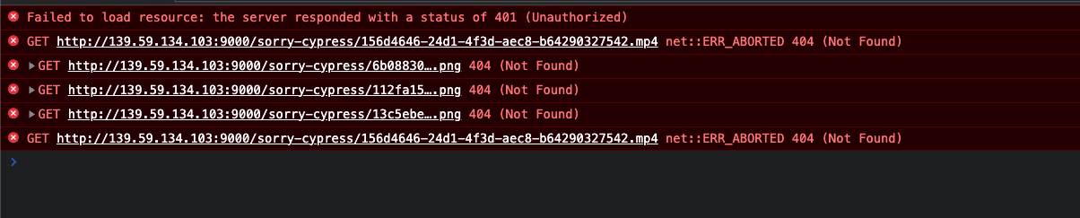 Cypress generated videos and screenshots fail to be uploaded · Issue ...