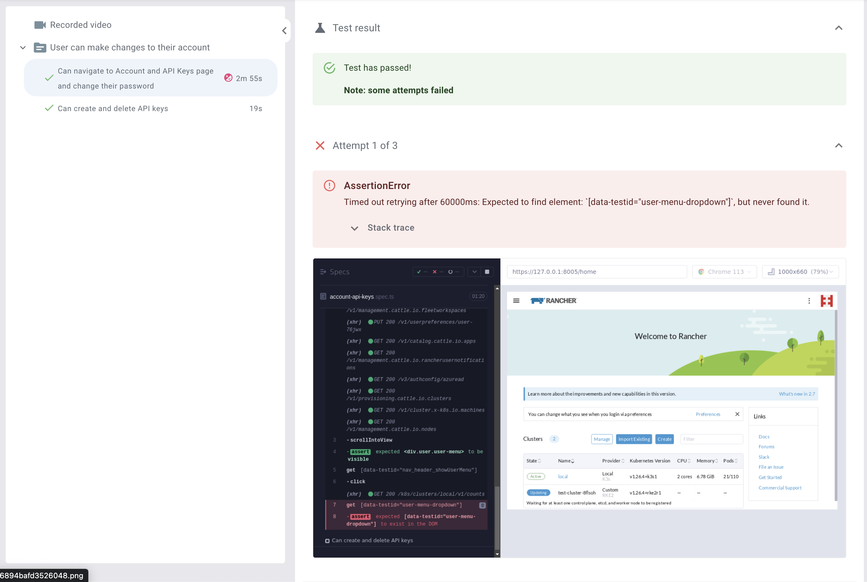 Solve Issue With Flaky Tests For Account Api Keys Spec · Issue 8976 · Rancherdashboard · Github