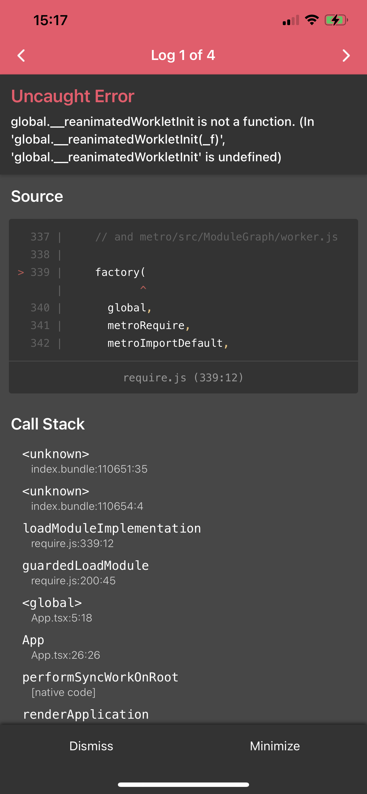 Requiring module "node_modules/vision-camera-qrcode-scanner/src/index.ts", which threw an ...