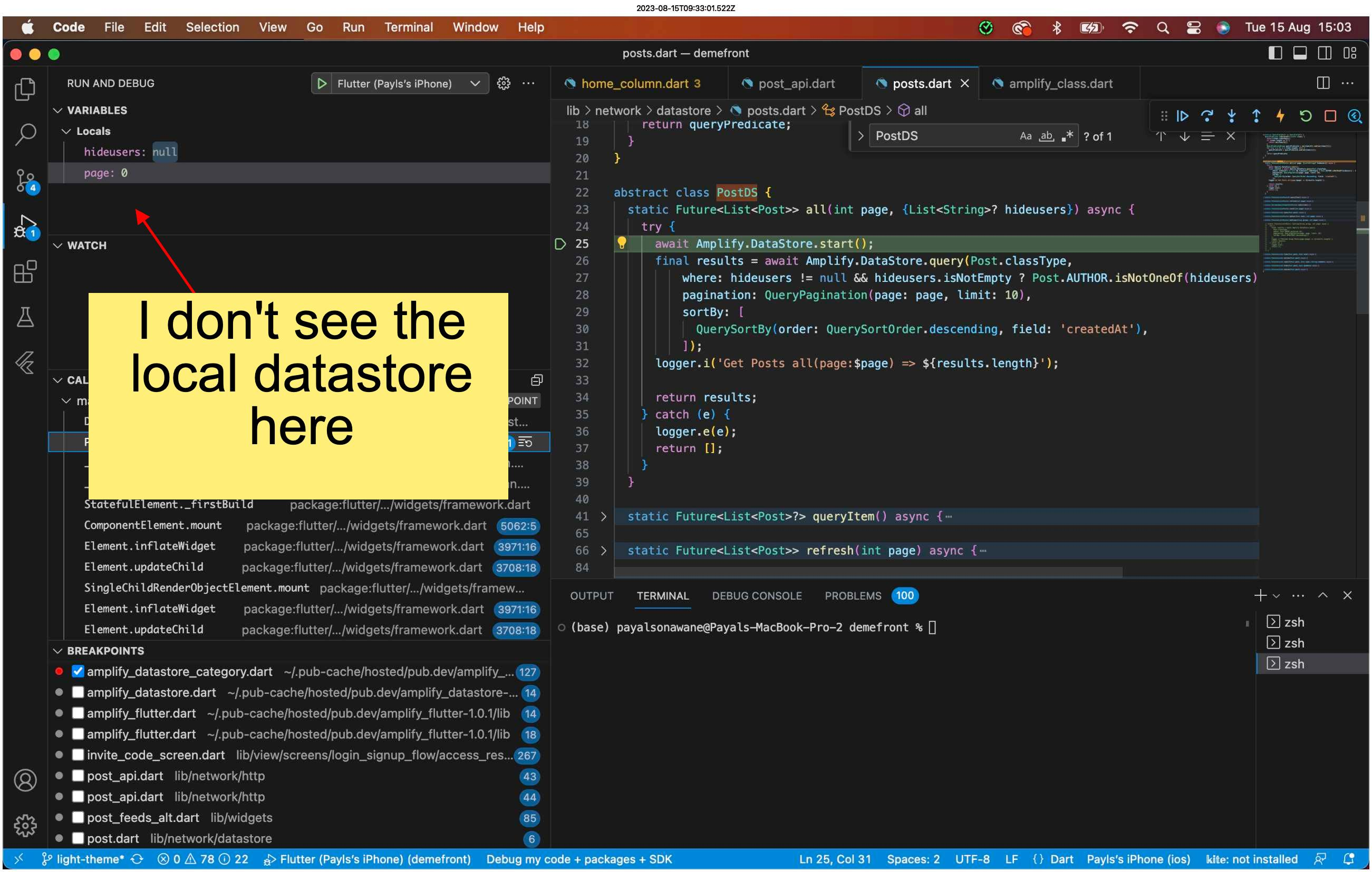 How can one debug or query the local datastore in flutter · Issue #3567 · aws-amplify/amplify ...