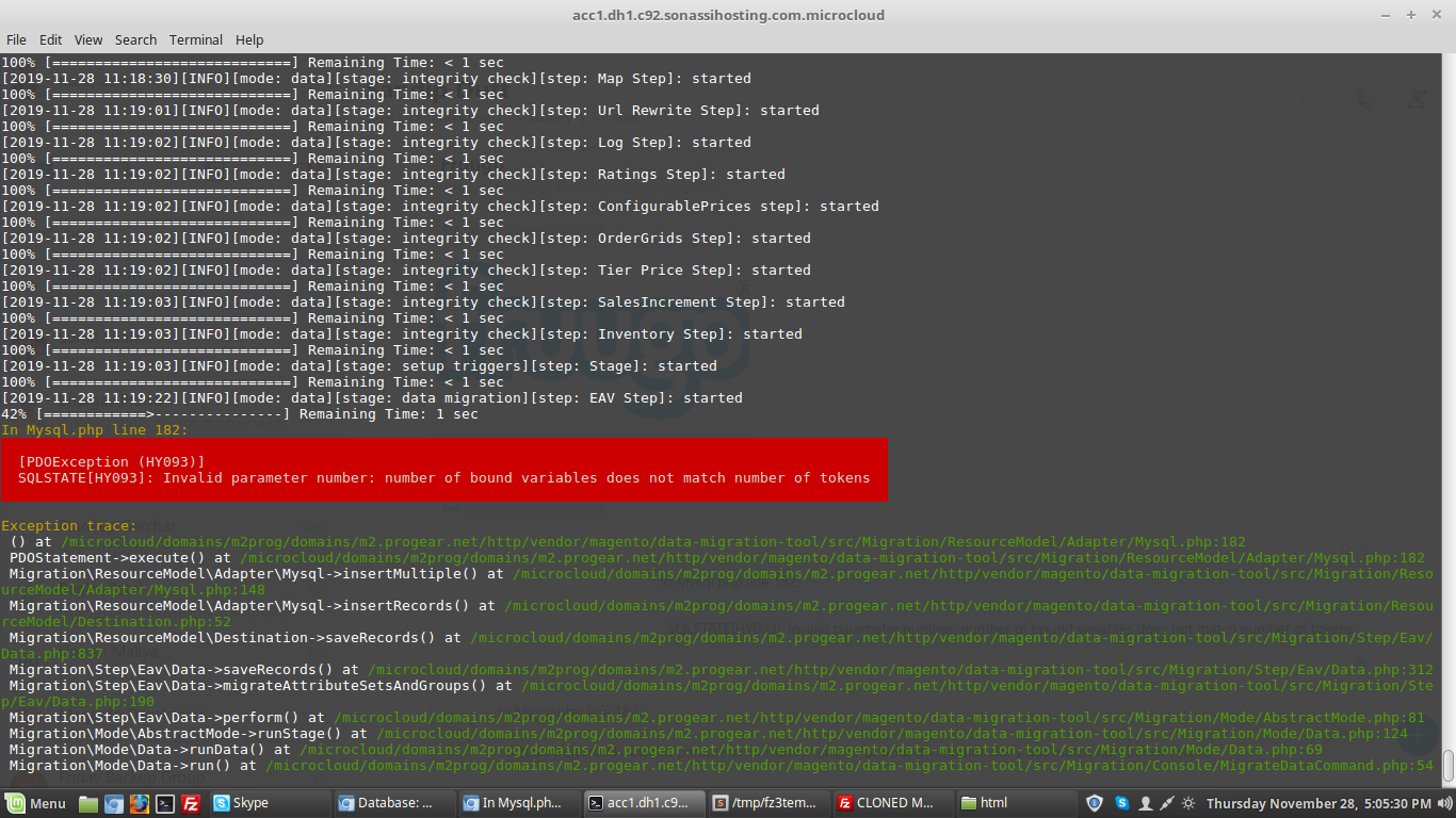 Invalid parameter number · Issue #210 · magento/data-migration-tool · GitHub