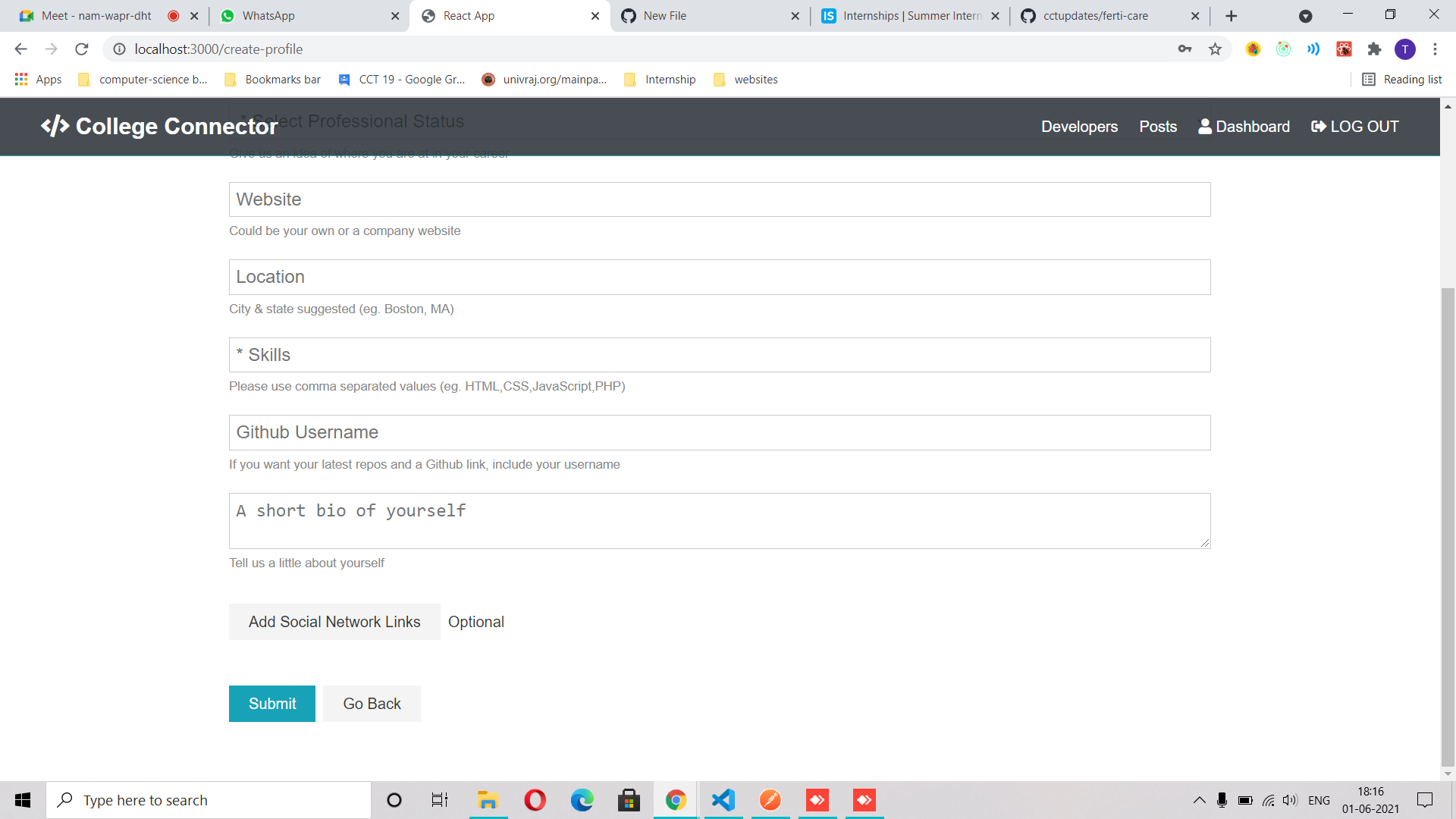 GitHub - Kunalgoel9/DEVConnector: For College Discussion