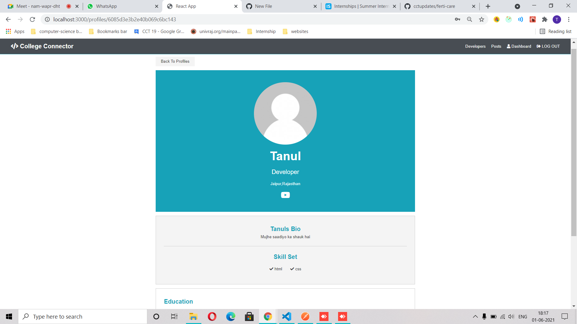 GitHub - Kunalgoel9/DEVConnector: For College Discussion