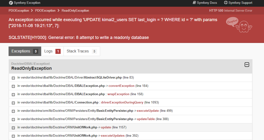 Standard Docker Image Booting But Database Not Writeable · Issue 397 · Kimaikimai · Github