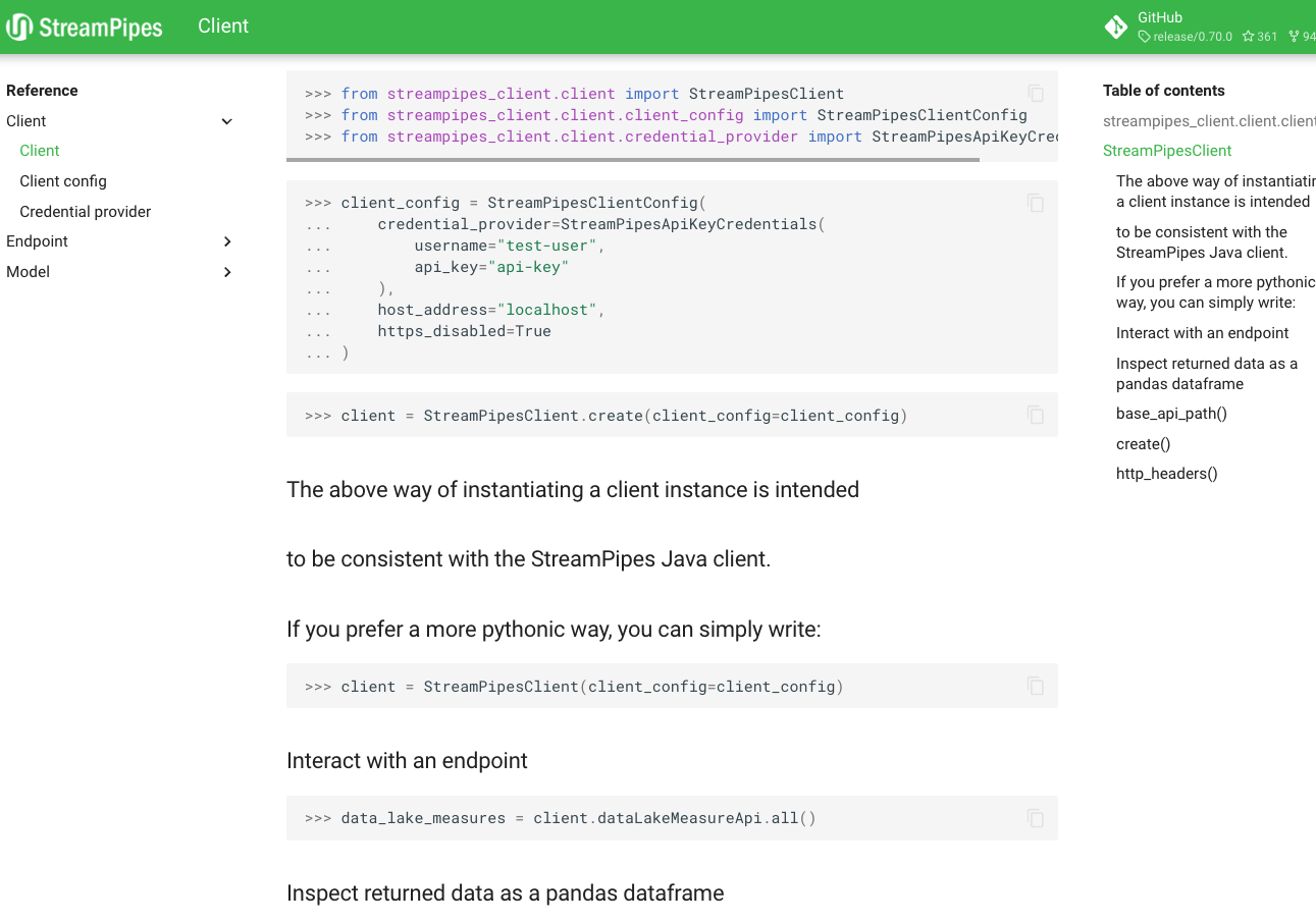 Example Code In Docs For Python Code Is Rendered As Markdown · Issue 962 · Apachestreampipes 1644