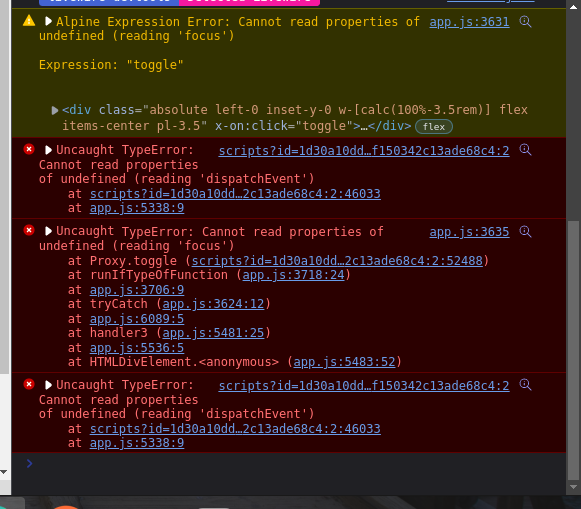When I reset properties of component the JS broken · Issue #417 · wireui/wireui · GitHub