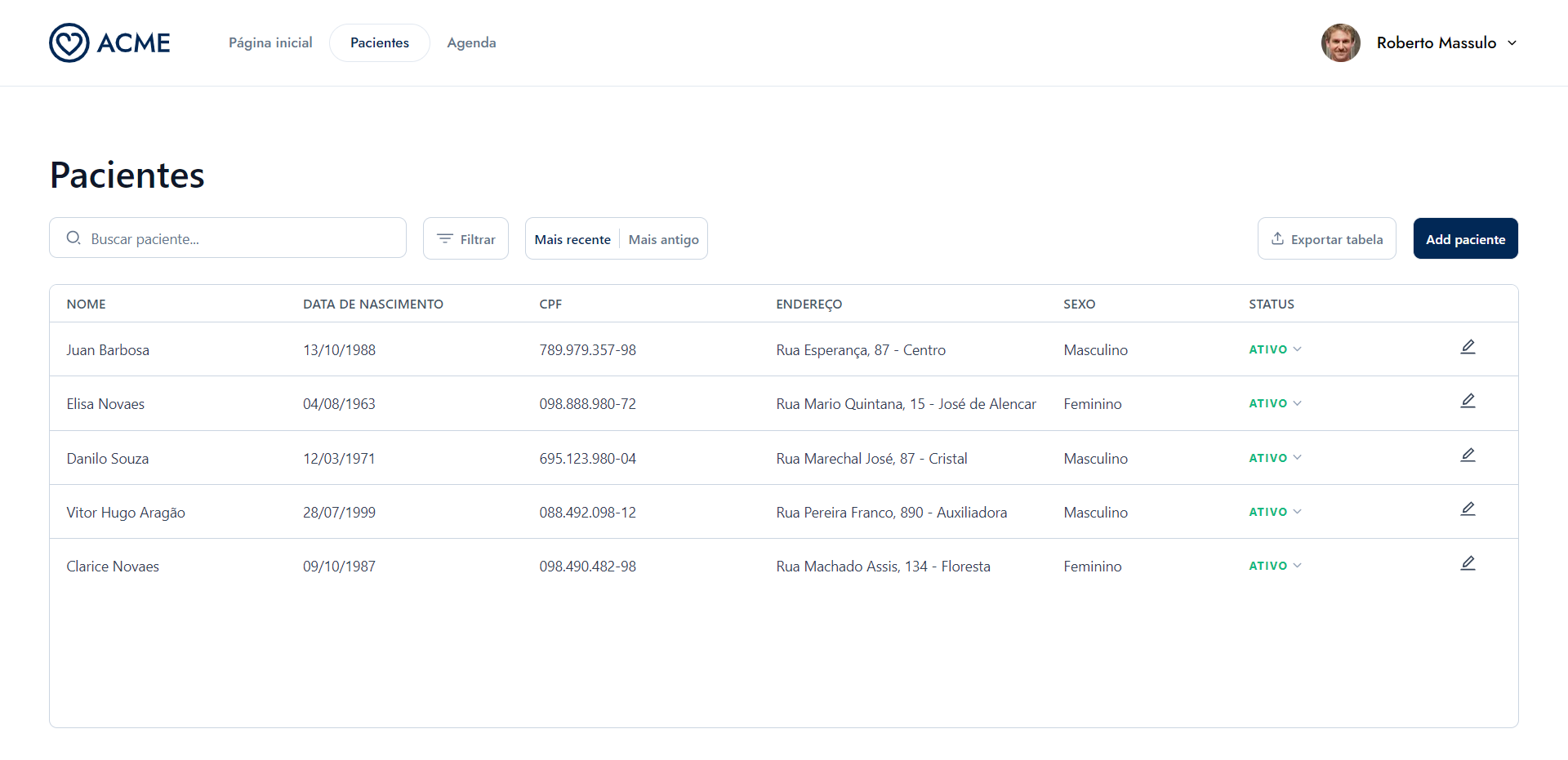 GitHub - matheustenedini/patient-registration: Site para consulta e ...