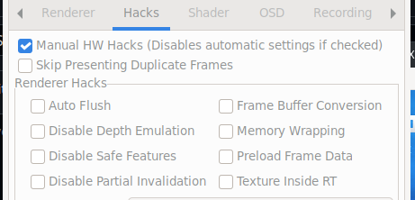 PCSX2 Manual HW Hacks enabled by default and can't disable · Issue ...
