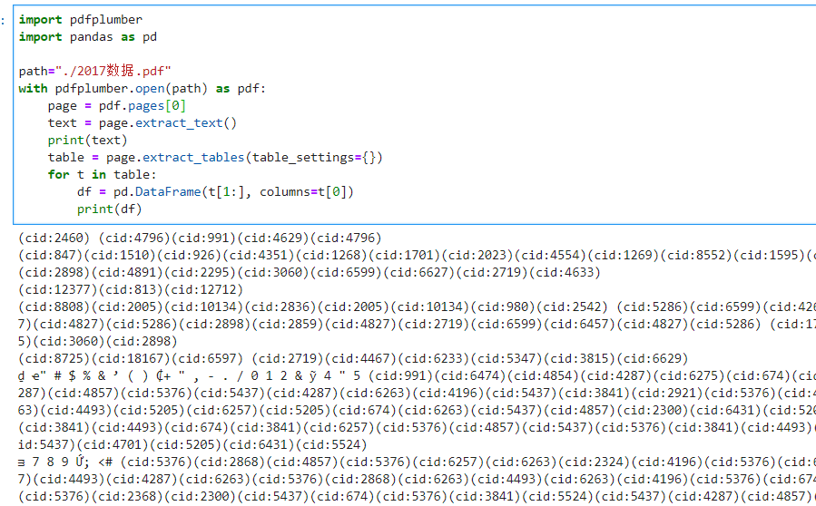 When I use extract PDF content, it's all CID: XXXX · Issue #159 · jsvine/pdfplumber · GitHub