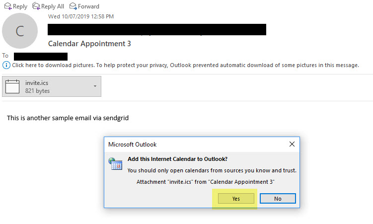 When sending calendar appointment recipient is recognized as meeting ...
