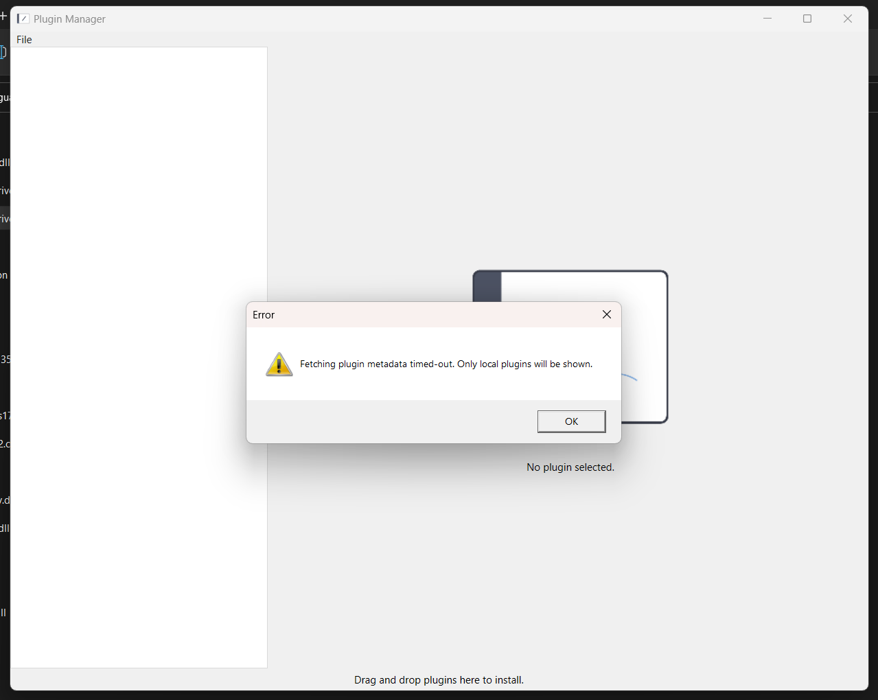 Fetching plugin metadata timed-out. Only local plugins will be shown · Issue #2709 ...