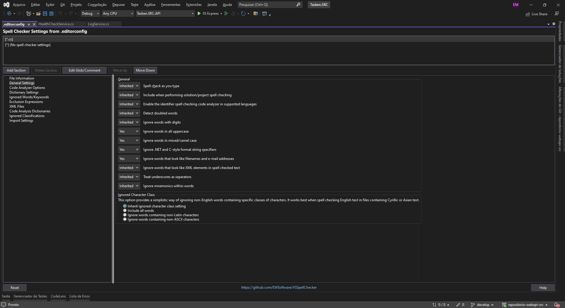 VSSpell001 · Issue #296 · EWSoftware/VSSpellChecker · GitHub