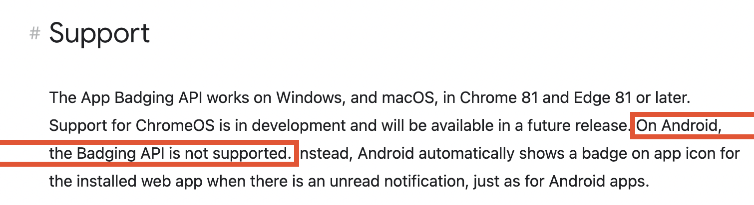 Question regarding Android mobile support · Issue #108 · w3c/badging · GitHub