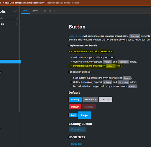 ModusButton with 'borderless' style ignores color mode · Issue #1693 · trimble-oss/modus-web ...