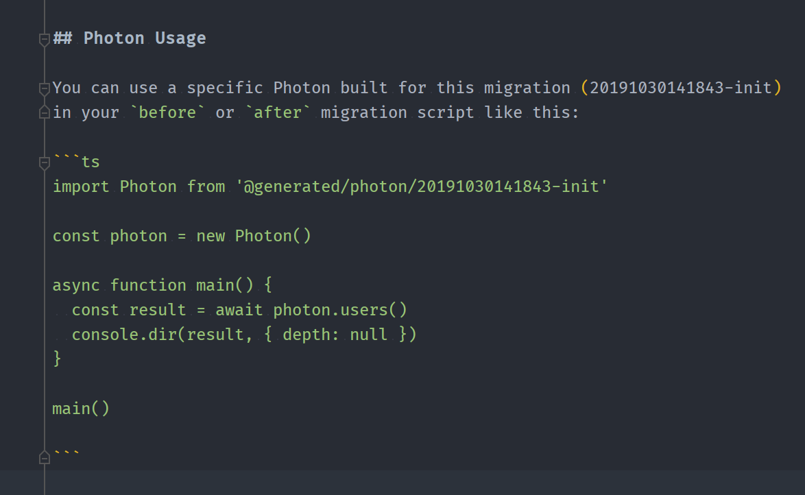 Lift: Migration readme should be adapted depending on the prisma config · Issue #563 · prisma ...