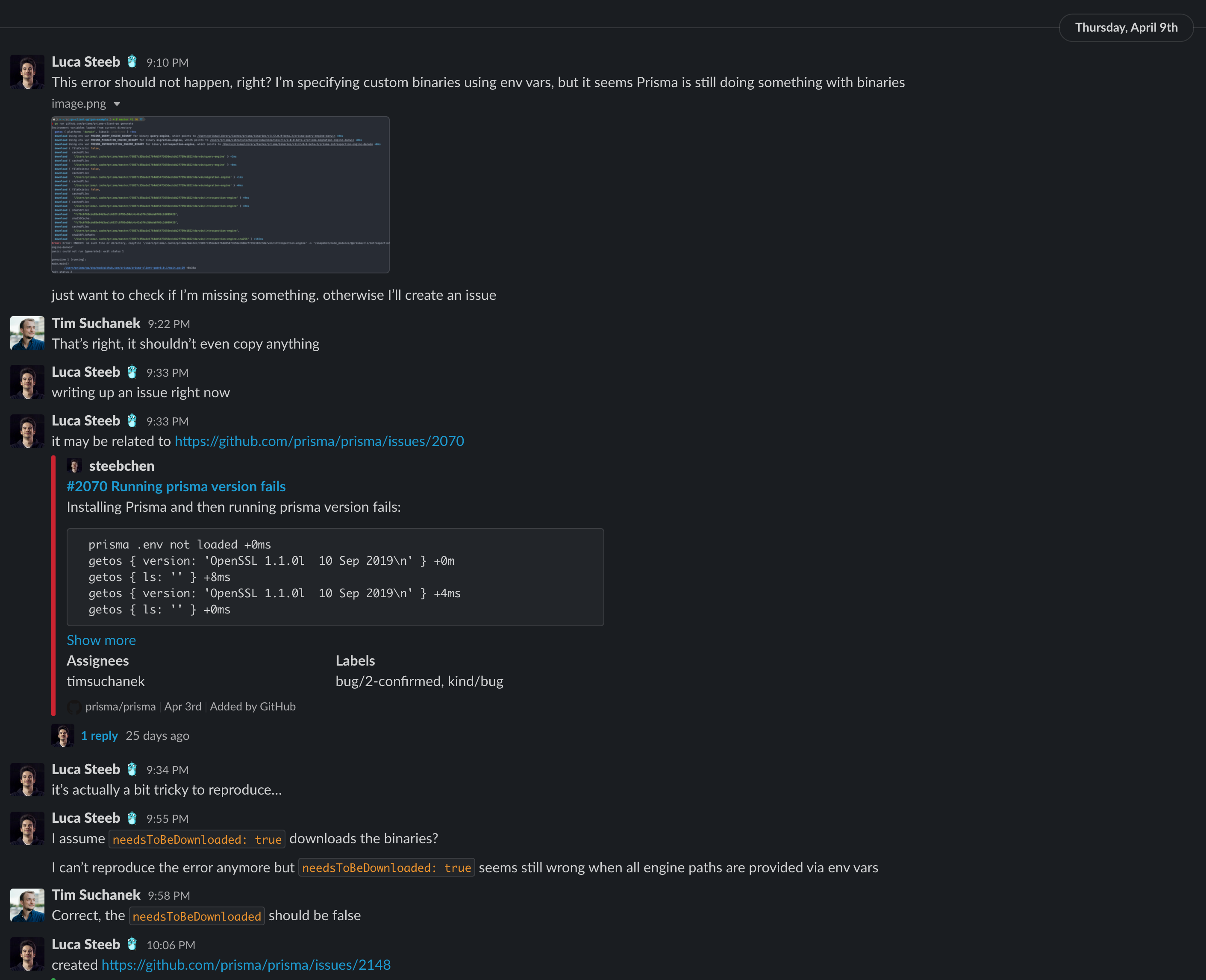 Prisma CLI built as binary with pkg download binary behaviour · Issue #2148 · prisma/prisma · GitHub