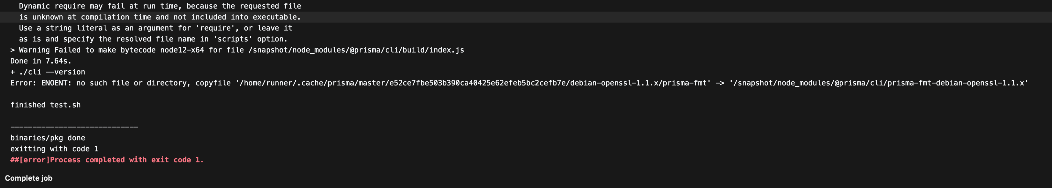ENOENT when running prisma with pkg · Issue #2717 · prisma/prisma · GitHub
