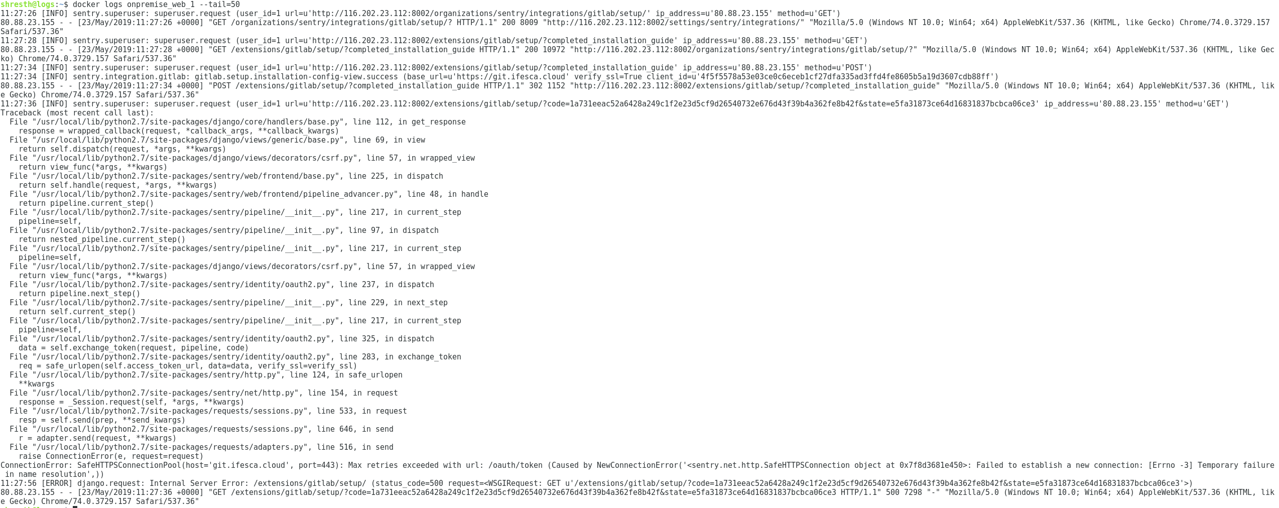 Unable to create GitLab integration · Issue #13245 · getsentry/sentry · GitHub