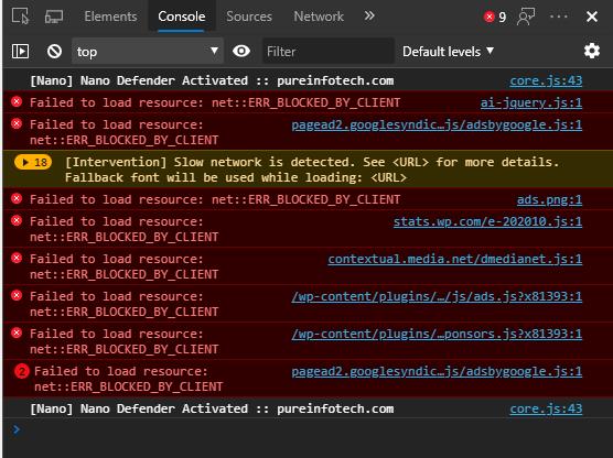 [Anti-adblock, Ads] pureinfotech.com · Issue #458 · NanoAdblocker/NanoFilters · GitHub