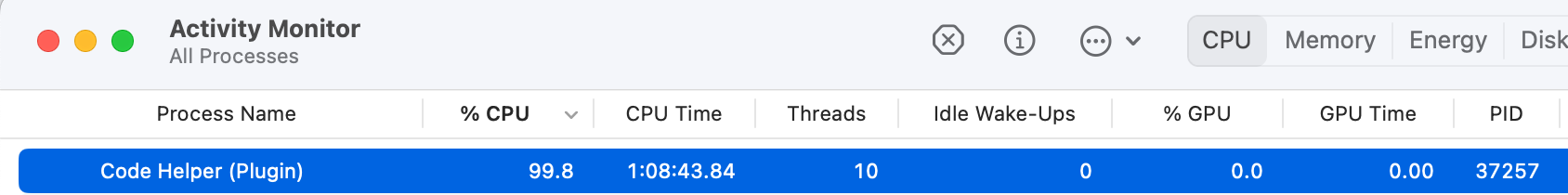 100% CPU utilisation. · Issue #198163 · microsoft/vscode · GitHub