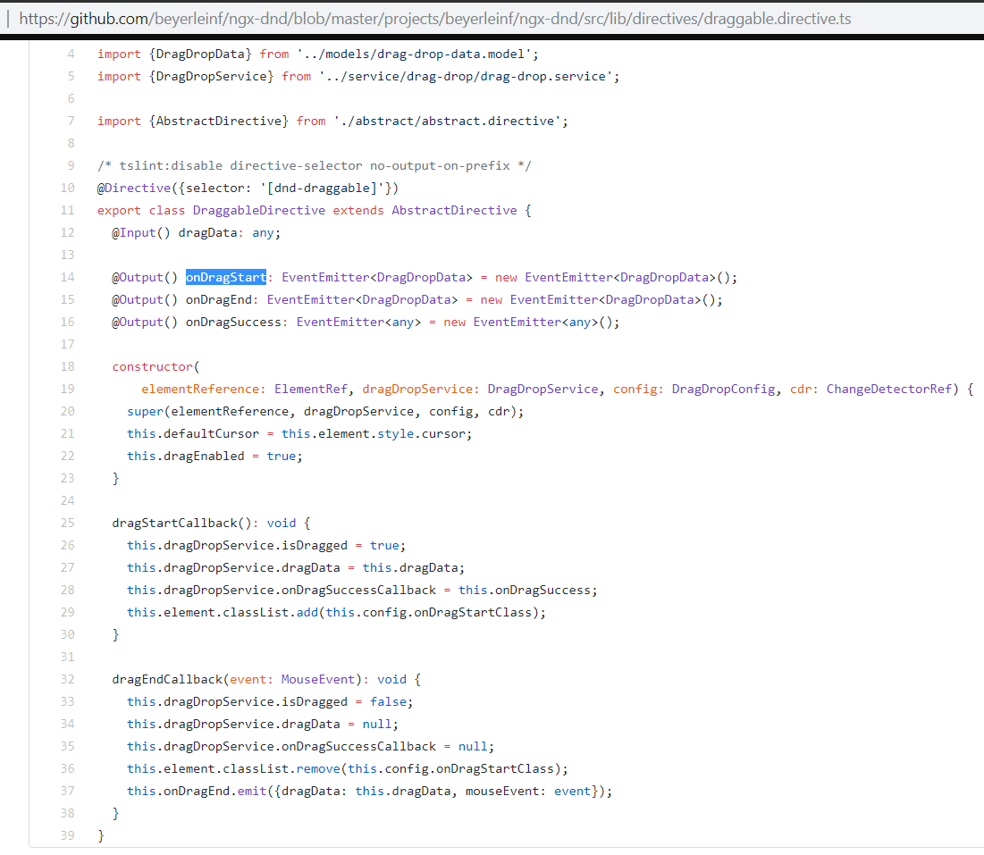 Draggable directive never emit onDragStart event · Issue #58 · beyerleinf/ngx-dnd · GitHub