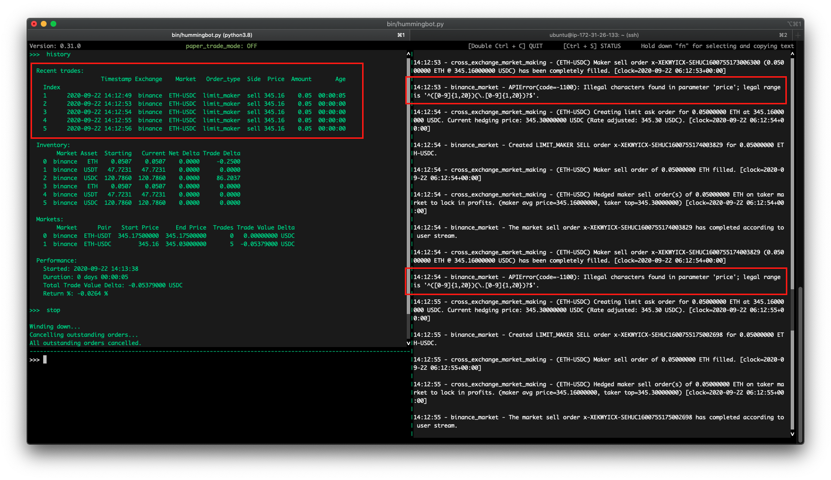 [BUG] Cross exchange not executing taker orders due to illegal characters · Issue #2226 ...