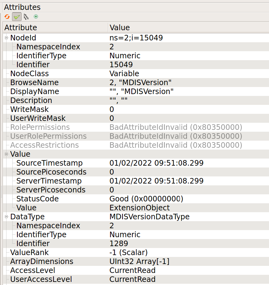Question: Issue with writing to a node with ExtensionObject custom data - BadTypeMismatch ...