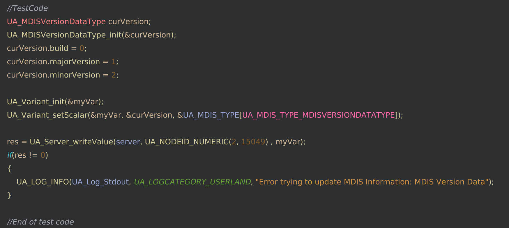 Question: Issue with writing to a node with ExtensionObject custom data - BadTypeMismatch ...