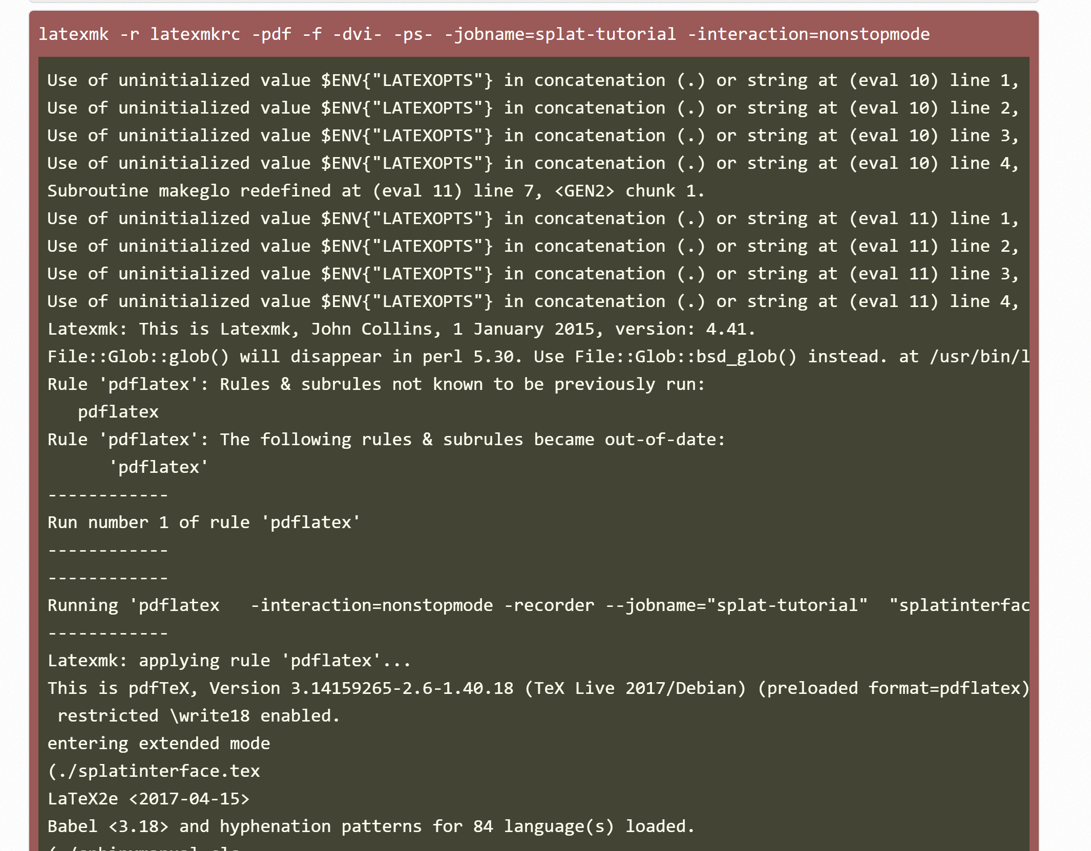Error PDF generation failed. · Issue #34 · SPLATteam/SPLAT-WebGuide · GitHub
