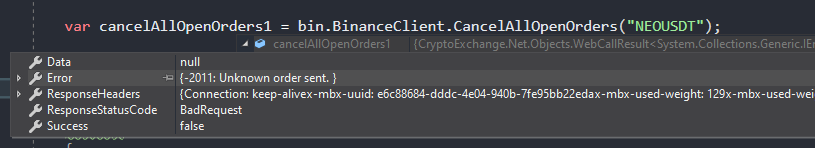 CancelAllOpenOrders Error 2011 · Issue #359 · JKorf/Binance.Net · GitHub