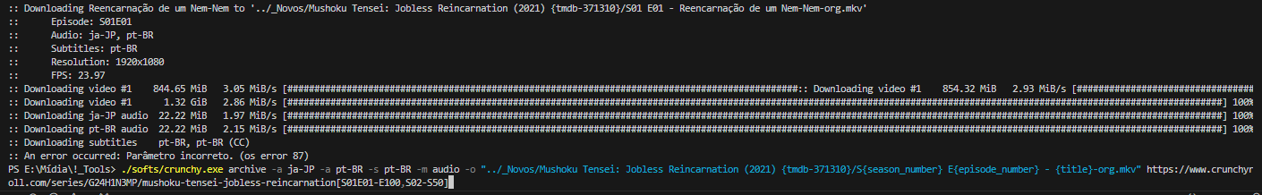 os error 87 · Issue #253 · crunchy-labs/crunchy-cli · GitHub