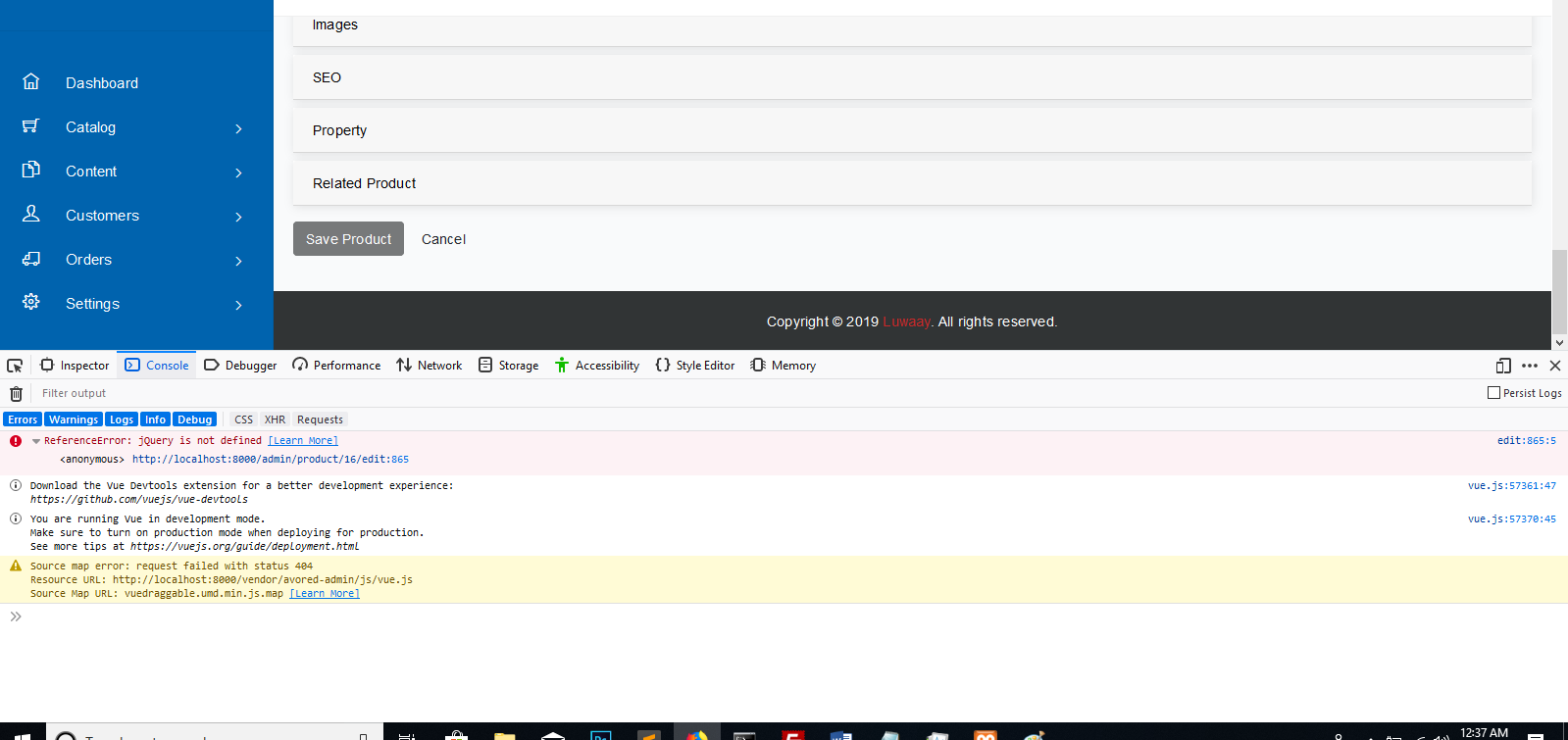cant edit or add a product, save button is disabled · Issue #356 · avored/laravel-ecommerce · GitHub