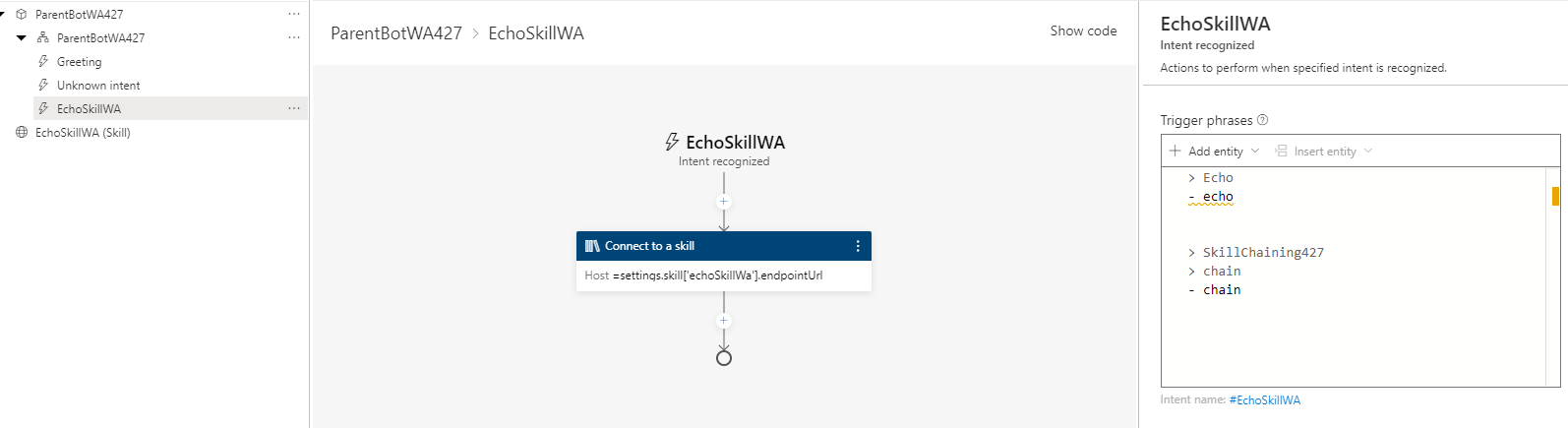 Skill Chaining breaks dialog stack · Issue #5550 · microsoft/botbuilder-dotnet · GitHub