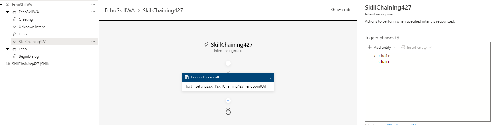 Skill Chaining breaks dialog stack · Issue #5550 · microsoft/botbuilder-dotnet · GitHub