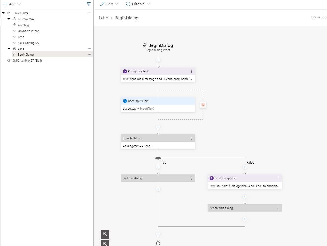 Skill Chaining breaks dialog stack · Issue #5550 · microsoft/botbuilder-dotnet · GitHub