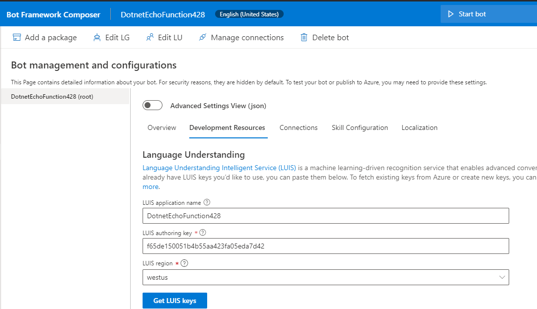 Function bots don't pick up LUIS app ID · Issue #1063 · microsoft/botframework-components · GitHub