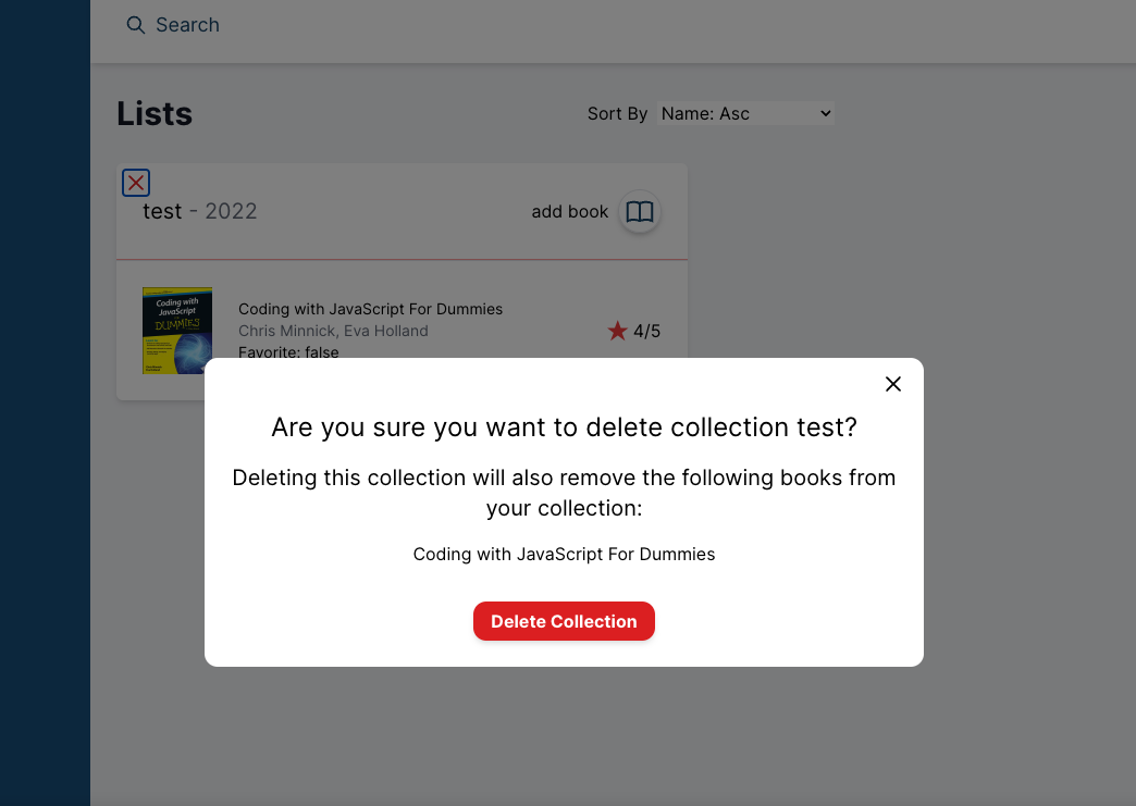 Update text on delete list modal from "collection" to "list" · Issue #63 · FreeCodeCamp-SLC ...