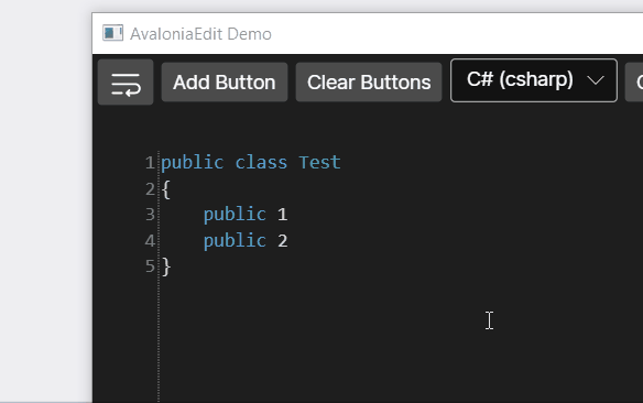 Highlighting is not applied correctly text is changed in code behind ...