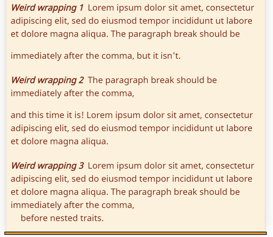 Short paragraphs misplaced with Markdown rendering enabled · Issue #176 · javalent/fantasy ...