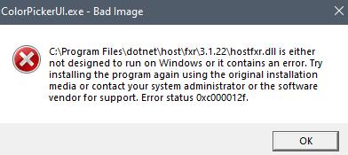 Error: Bad Image - when attempting to open settings · Issue #15189 ...