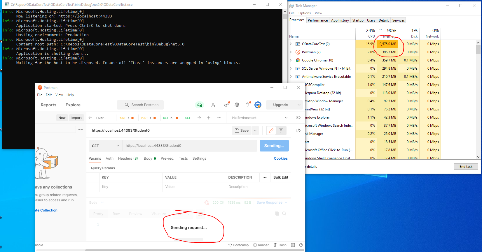 Memory leak on DataSourceDepedentCache · Issue #160 · OData/AspNetCoreOData · GitHub