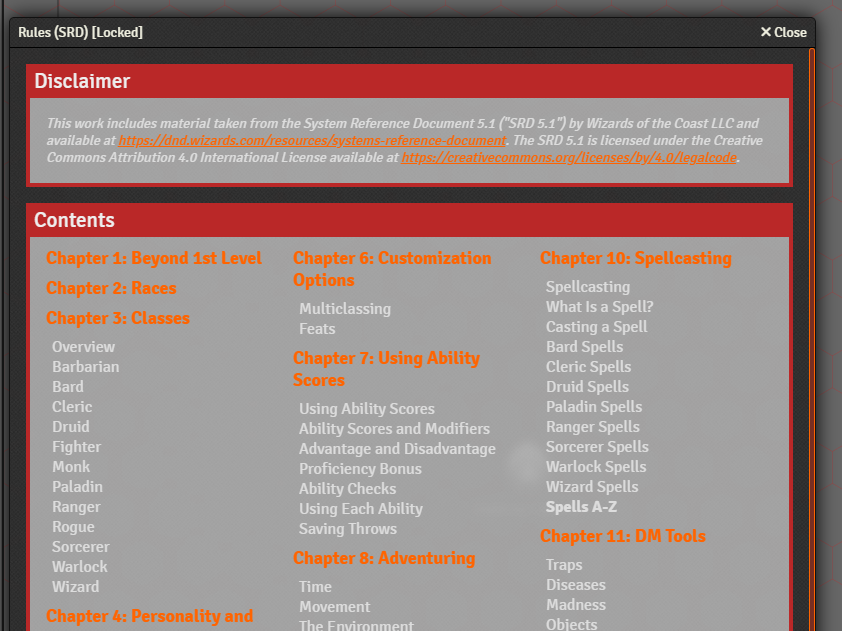[v11]: SRD Rules Compendium triggers deprecation warning and ain't lookin' so hot · Issue #2275 ...