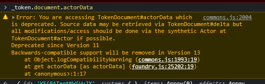 Verify the section on synthetic Actors is corect for v11 · Issue #4 · GamerFlix/foundryvtt-api ...