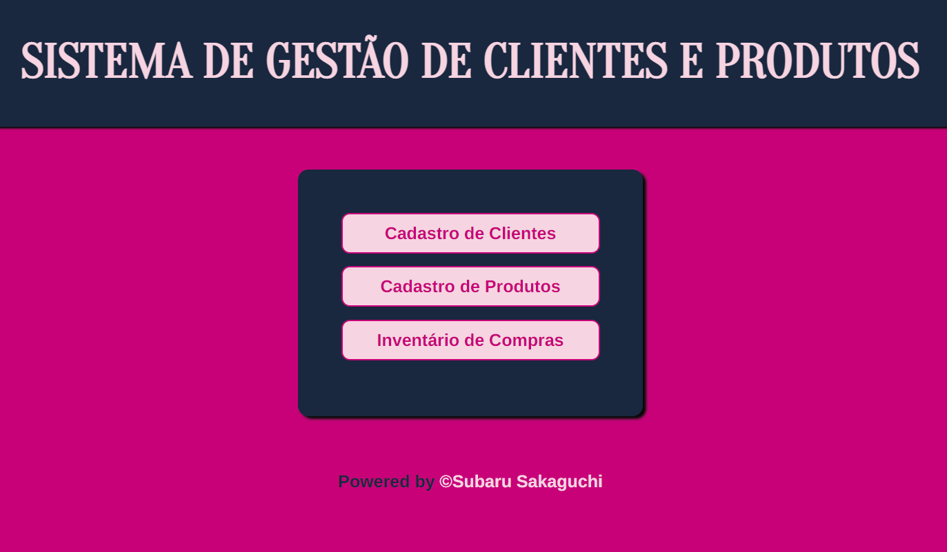 GitHub - subarusakaguchi/desafio2_gestaoDeCadastros: Sistema de e-commerce para cadastro e ...