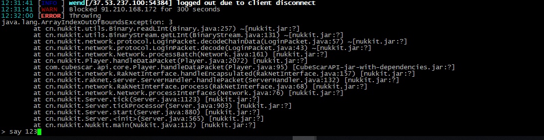 Bugg · Issue #690 · CloudburstMC/Nukkit · GitHub